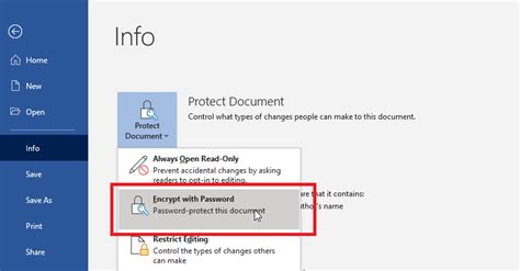 How To Password Protect A Word Document The Ict Guy
