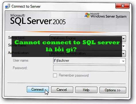 sửa lỗi cannot connect to sql server khắc phục lỗi kết nối với sql