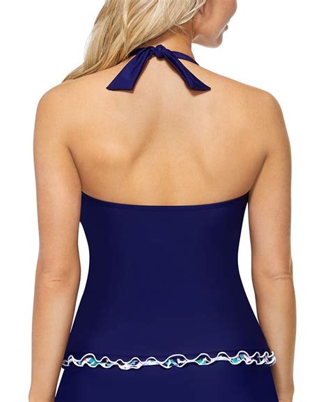 Island Escape Womens Mariposa Halterkini Top Created For Macys Macys