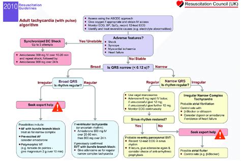 Resuscitation Council Algorithm For Adult Tachycardia With Pulse