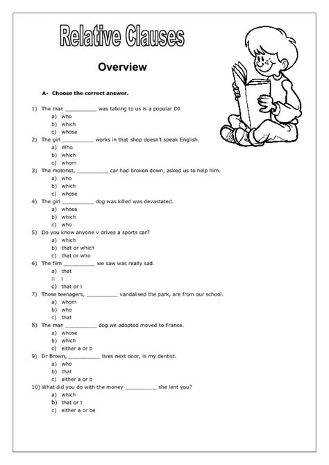 Relative Clause Exercises Fill In The Blanks – Online Degrees