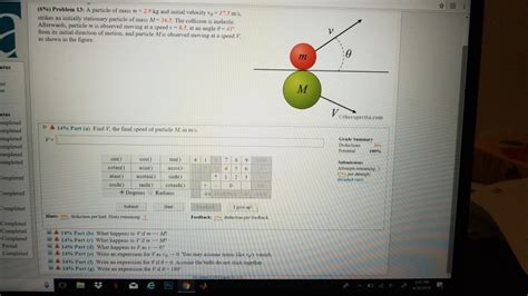 Solved 6 Probletn 13 A Particle Of Mass M 2 9 Kg And I