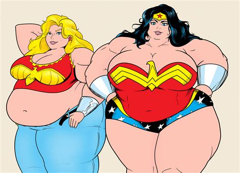 Rule 34 2girls Bbw Belly Big Belly Big Breasts Black Hair Blonde Hair