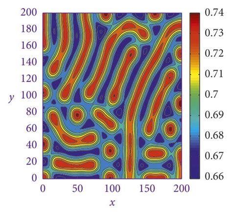 Numerical Integration Of The Reaction Diffusion System 34a 34c With