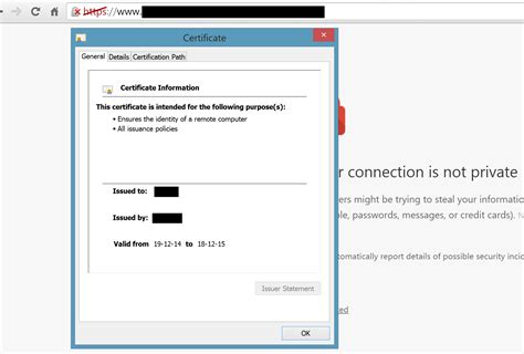 ssl chrome is not accepting my iis self signed certificate super user