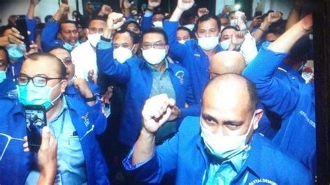 Ribuan Kader Sambut Kedatangan Moeldoko Di Arena Klb Usai Terpilih Jadi