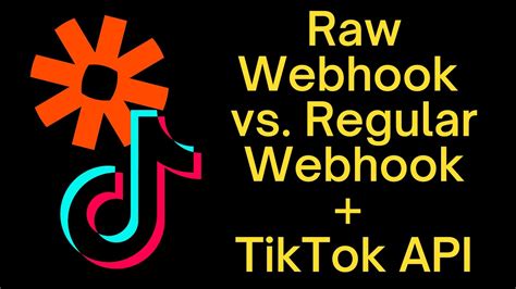 zapier tutorial how to json with raw webhooks and tiktok api youtube