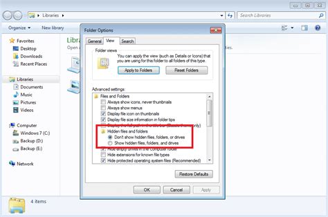 windows show hidden folders and files windows 10 8 and