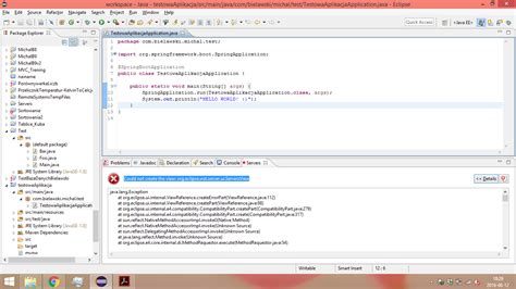 trouble with server tab while adding tomcat server in eclipse stack