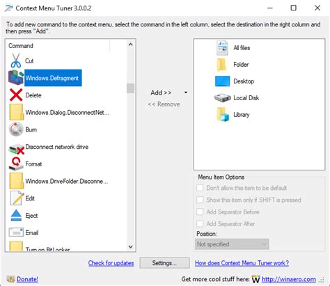 add optimize drives context menu in windows 10