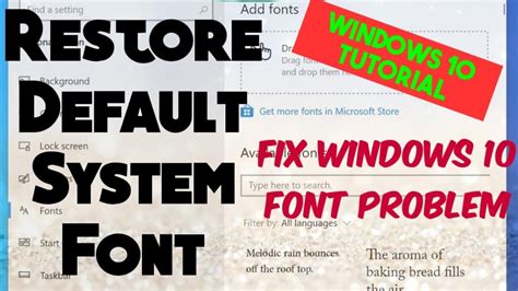 Easily Fix Windows Font Problem How To Restore Default Font In Hot