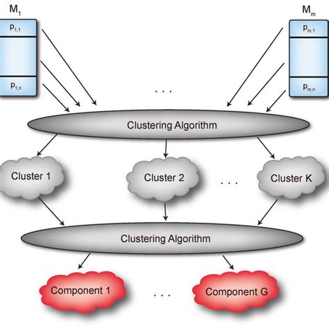 Two Stage Clustering Procedure To Identify Shared Components In A