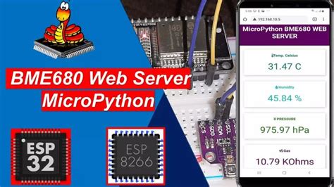 micropython bme680 web server esp32 and esp8266 weather