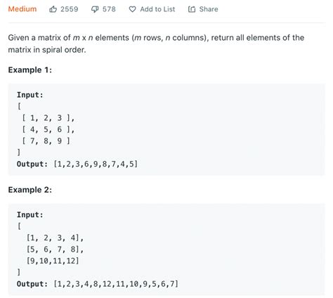 54 spiral matrix kickstart coding
