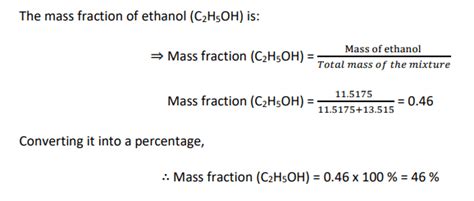 Mole Fraction To Mass Fraction Converting Formulas Units Examples