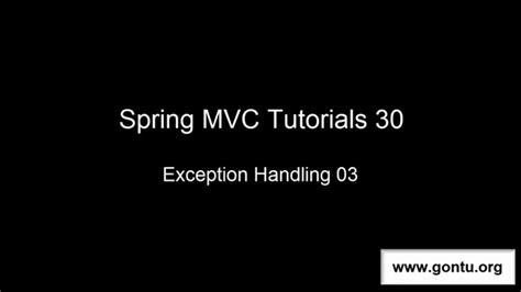 spring mvc tutorials 30 exception handling 03 youtube