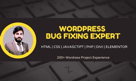 fix wordpress website issues errors bugs html css elementor pro divi