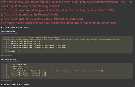 reactjs invalid hook call hooks can only be called inside of the