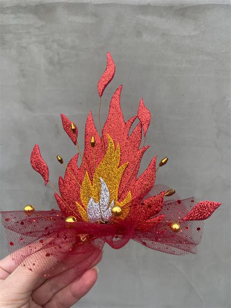 Fire Hair Clip Fire Headband Flame Headband Fire Headpiece Costume Fire