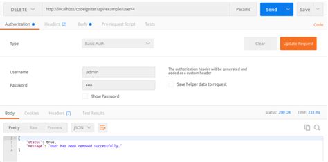 codeigniter rest api tutorial delete request codexworld codexworld