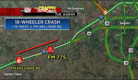 18 Wheeler Rollover Spills Oil Laundry Detergent On Highway I 10 West