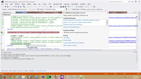 vb net system nullreferenceexception occurred stack overflow