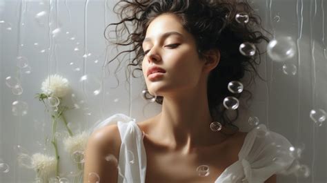 Premium Ai Image Girl Taking Shower