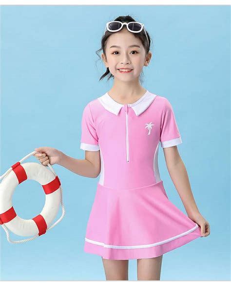 【楽天市場】キッズ水着 女の子 スクール水着 ワンピース 水着 ラッシュガード ベビー 前開き 半袖 子供 みずぎ ショートパンツ付き 一体型