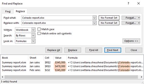 excel how to find broken links and get them fixed