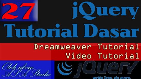 27 hover dan mouseout jquery video tutorial dasar youtube