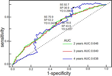 Time Dependent Roc Of Tyg Index In Predicting 2 3 And 4 Year Risk