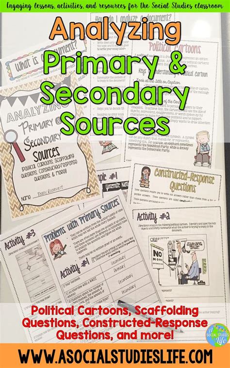 Primary Secondary Sources Worksheet