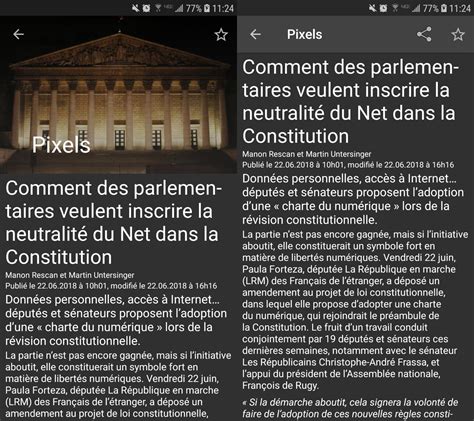 read rss feed from lemonde fr and display news inside the app