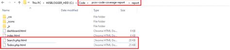 how to generate phpunit coverage report in html and xml