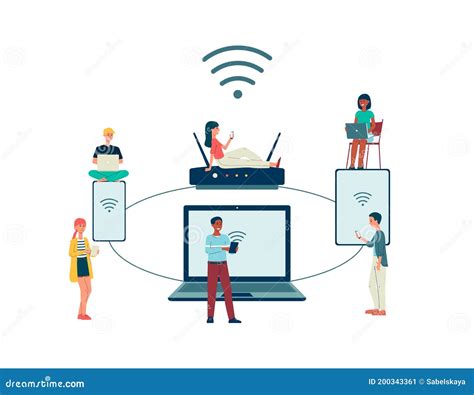 Technology Of Remote Connection Devices To Internet A Vector Isolated