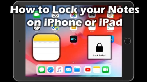 How To Lock Apple Notes On Your Iphone Or Ipad Youtube