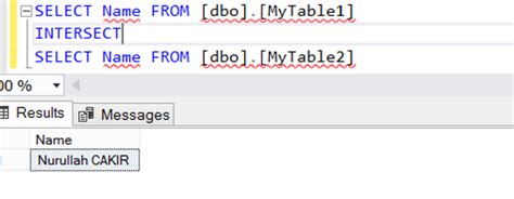 intersect operator in sql server tsql database tutorials
