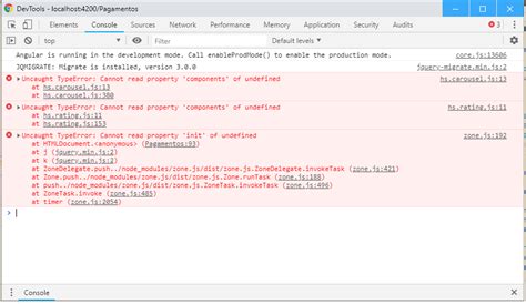 javascript cannot read property components of undefined stack
