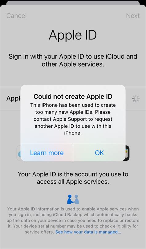 i can t create a new apple id apple community