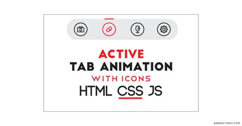 css active tab animation with icons animated active tab
