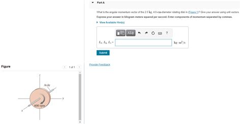 Solved What Is The Angular Momentum Vector Of The 2 0