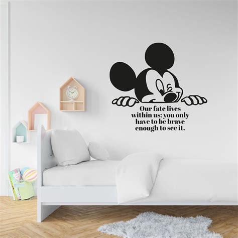 Wall Décor Home Décor Home And Living Fate Lives Mickey Mouse Quote