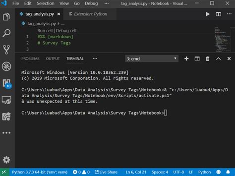 how to create a file in python terminal