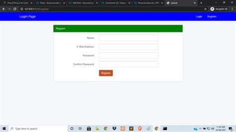 laravel login page with source code video 2021