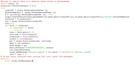 fix error in python code esri community