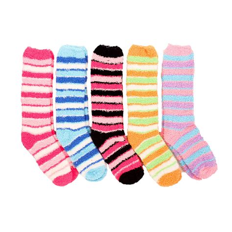 5 Pairs Womens Cozy Socks Fuzzy Plush Extra Long Knee High Slipper
