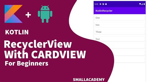 kotlin recyclerview with cardview android app development tutorial