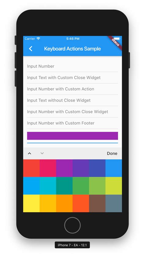 keyboard actions flutter package