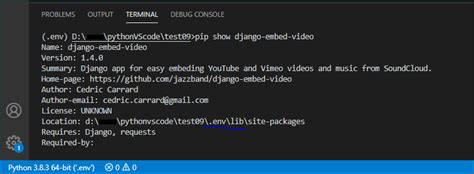 python import embed video fields could not be resolved