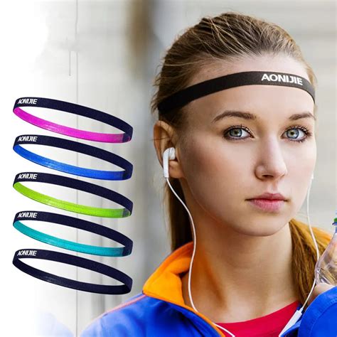 Women Men Yoga Hair Bands Sports Headband Anti Slip Elastic Sweatband